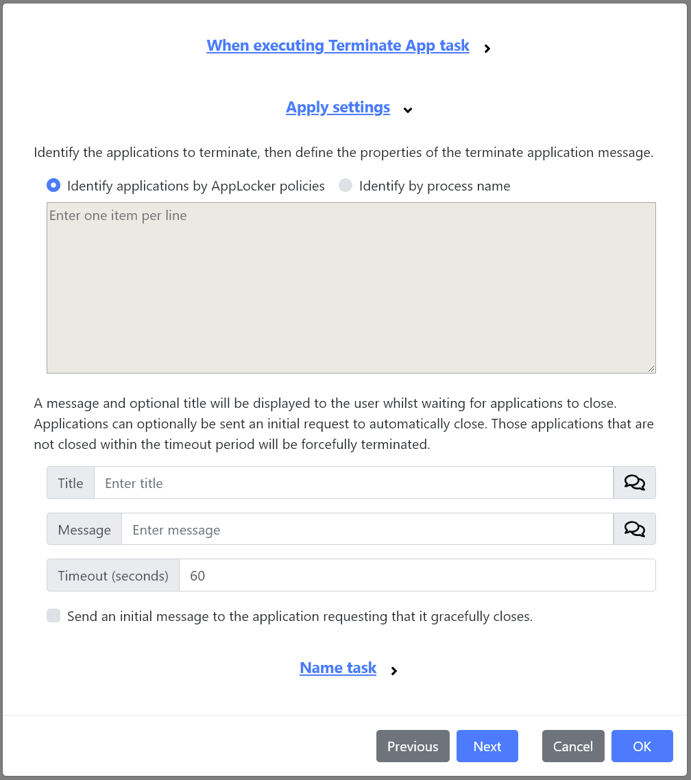 Terminate App - deviceTRUST Documentation